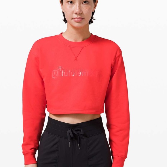 lululemon athletica | Tops | Rare Lululemon All Yours Cropped Crew ...